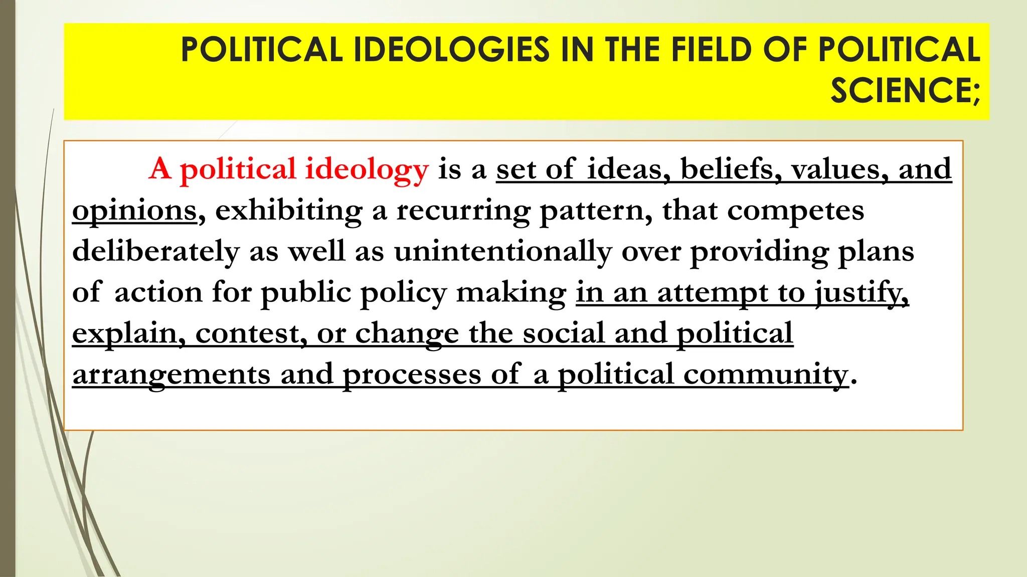 Lesson 3 Political, Understanding Culture Society and Politics | PPTX