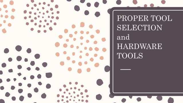 COMPUTER HARDWARE TOOLS IN CHS AND CSS | PPTX