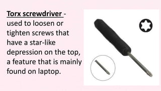 COMPUTER HARDWARE TOOLS IN CHS AND CSS | PPTX