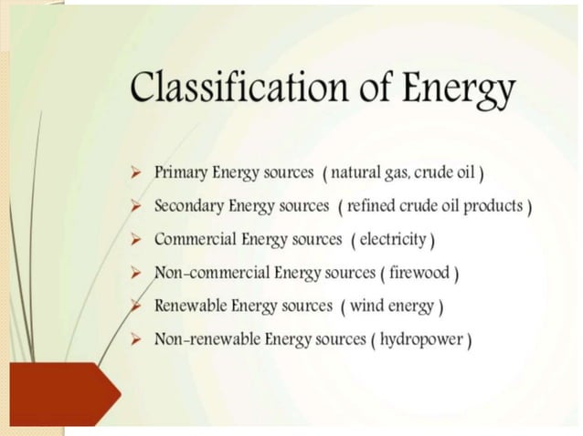 L3 unit 1 energy ( units of energy, conversion factors, classification ...