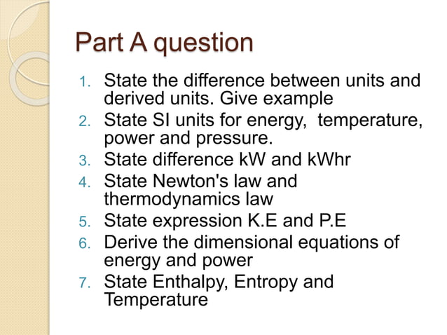 L3 unit 1 energy ( units of energy, conversion factors, classification ...