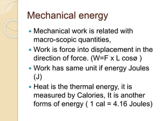 L3 unit 1 energy ( units of energy, conversion factors, classification ...