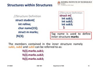 Coding - L30-L31-Array of structures.pptx | Programming Languages | Computing