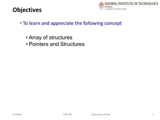 Coding - L30-L31-Array of structures.pptx | Programming Languages | Computing