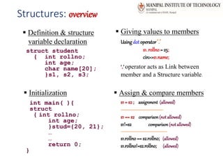 Coding - L30-L31-Array of structures.pptx | Programming Languages | Computing