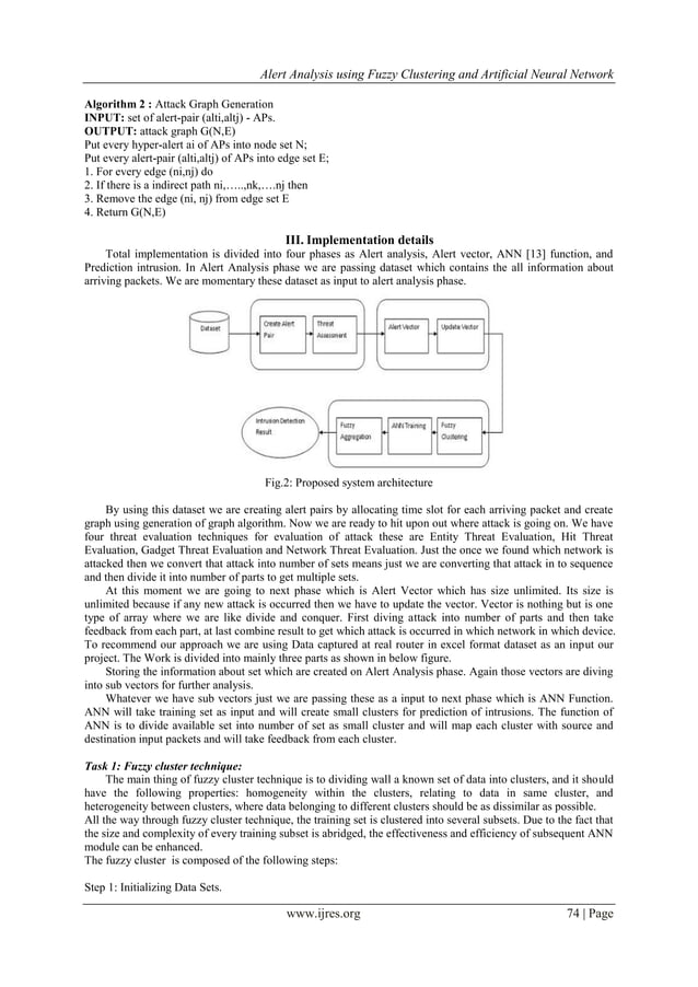Alert Analysis using Fuzzy Clustering and Artificial Neural Network | PDF