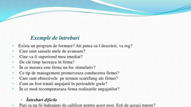 Interviu pentru angajare | PPT | Free Download