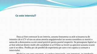 Interviu pentru angajare | PPTX
