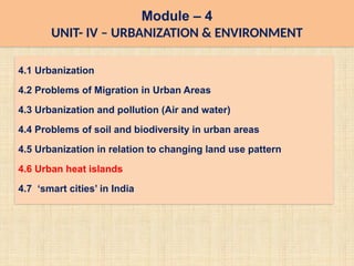 Urban heat islands concept, causes and effects | PPTX