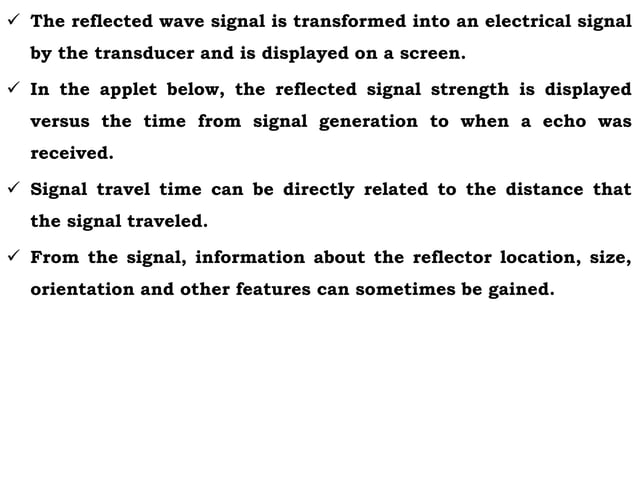 L31 transmission and pulse echo method | PPTX | Physics | Science