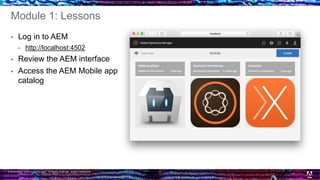 Manage Your Existing Mobile Apps with AEM Mobile | PPTX