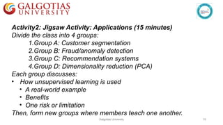 L34 Applications and Limitations of Unsupervised Learning.pptx