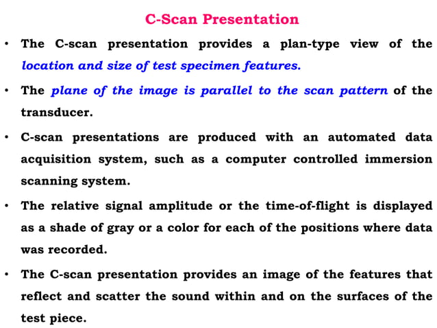 L34 data representation, ascan, b scan, c-scan. | PPTX | Medical Tests ...
