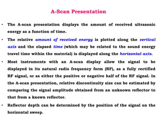 L34 data representation, ascan, b scan, c-scan. | PPTX