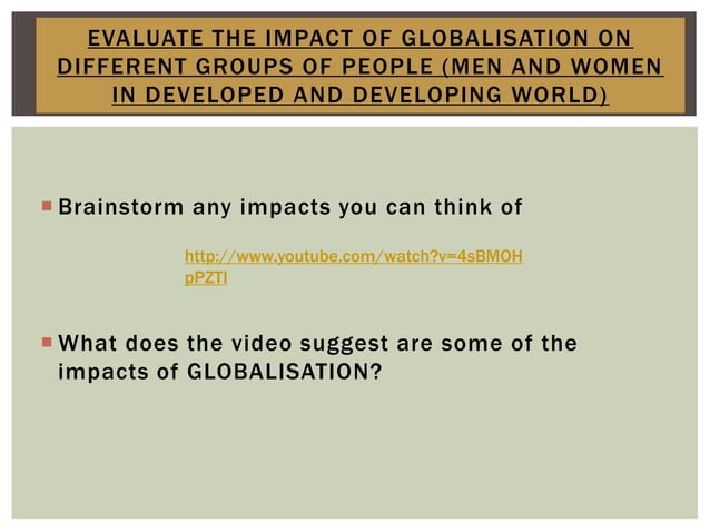 L3&4 globalisation impacts | PPT