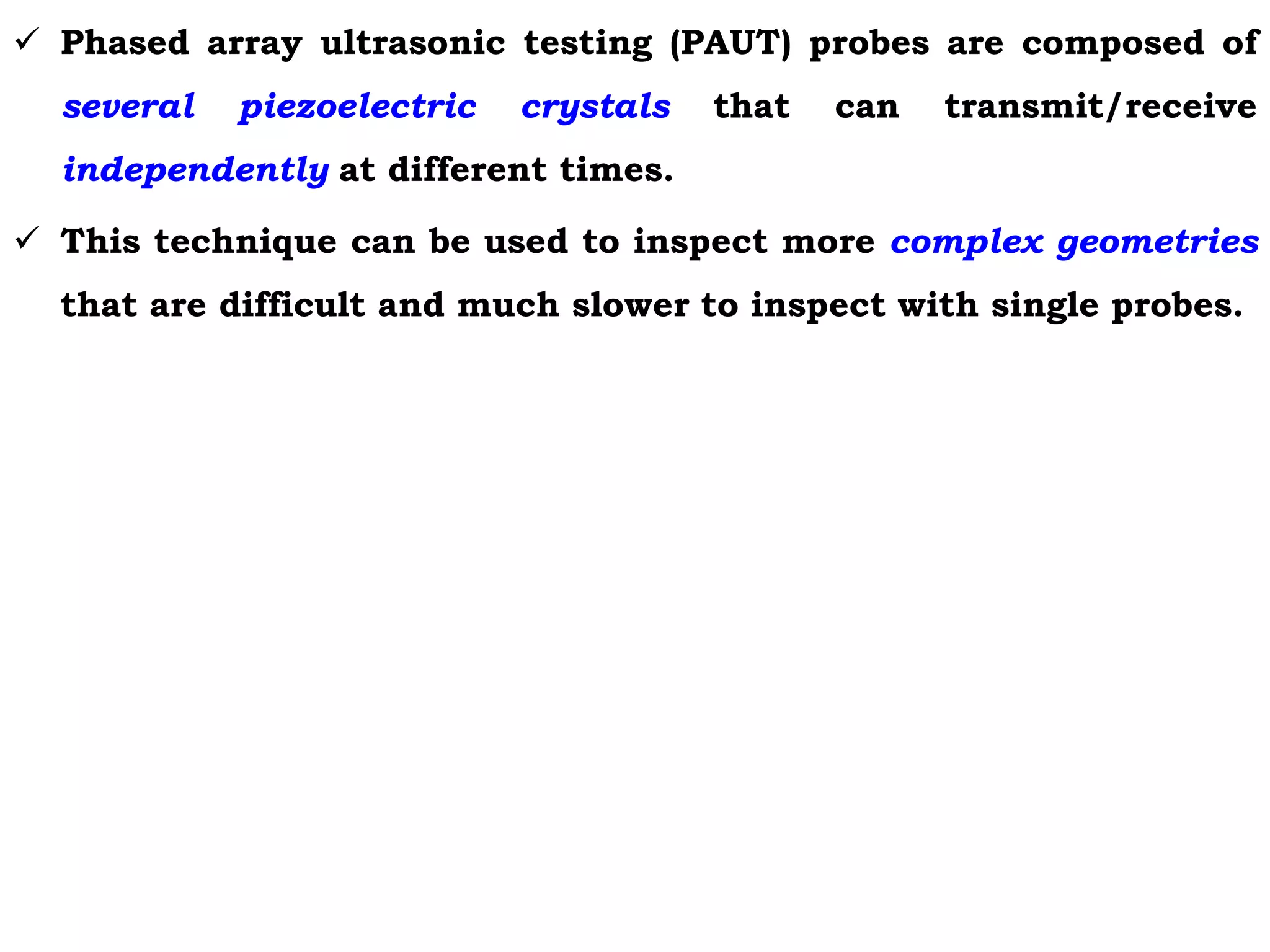 L35 phased array ultrasound & time of flight diffraction | PPTX