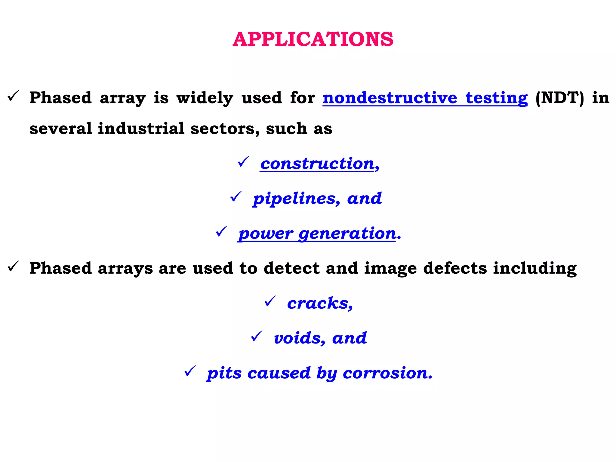 L35 phased array ultrasound & time of flight diffraction | PPTX
