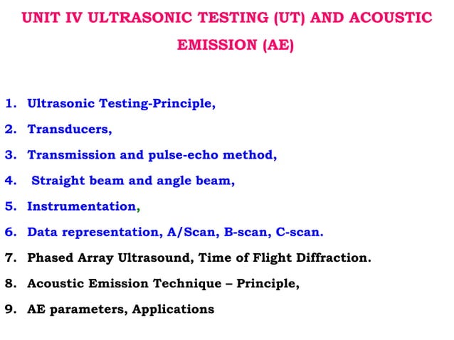 L35 phased array ultrasound & time of flight diffraction | PPTX