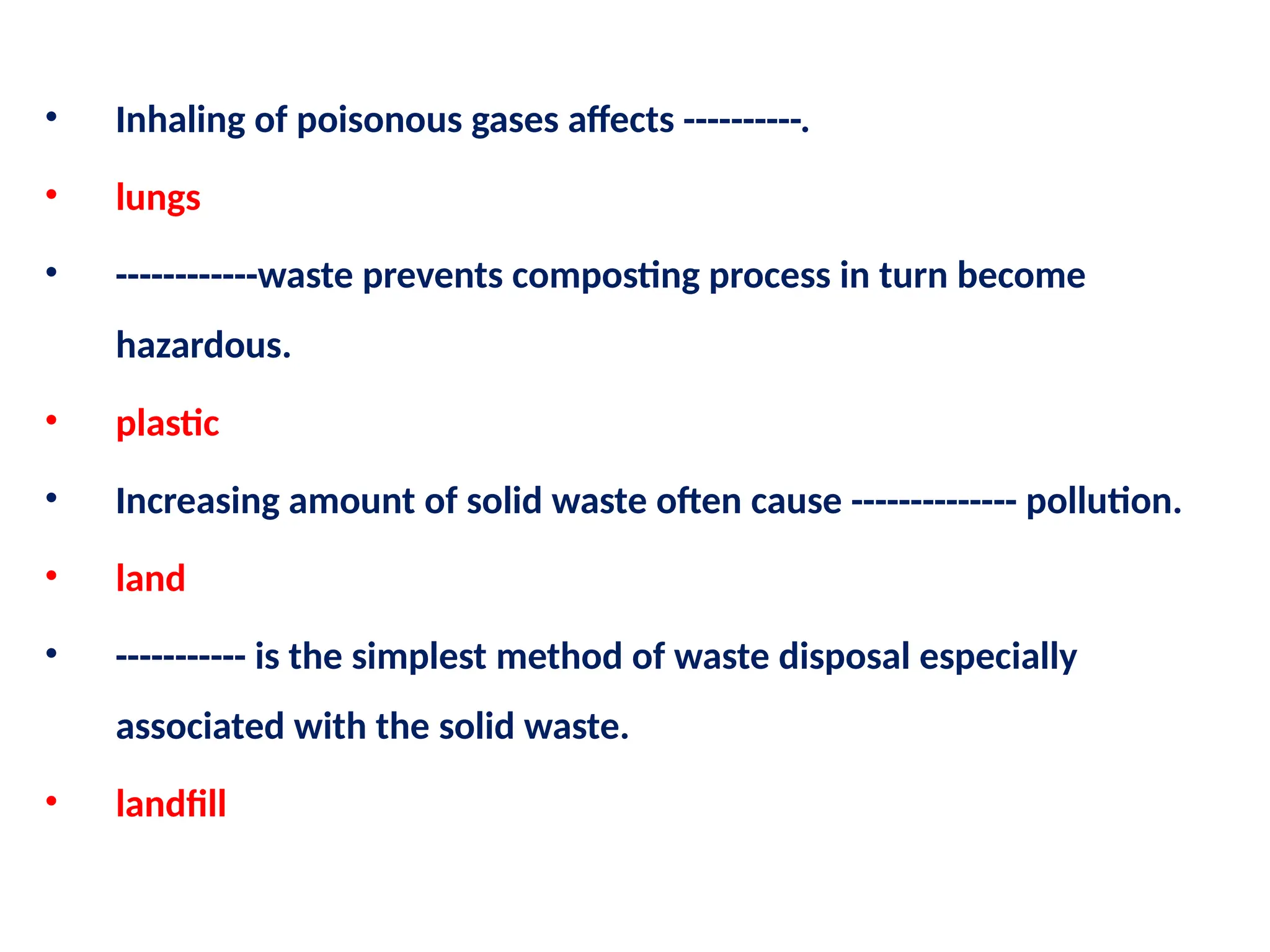 Solid waste management revision module multiple choice questions | PPT