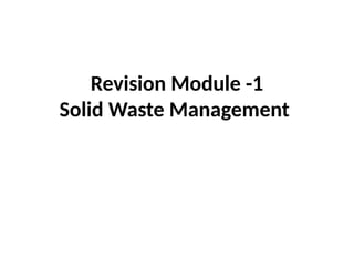 Solid waste management revision module multiple choice questions | PPTX ...