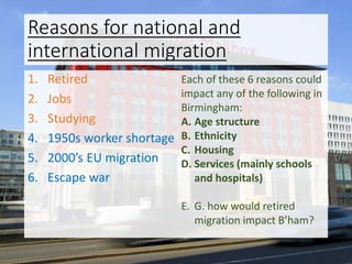 L3a ap birmingham migration types, reasons and impacts | PPT