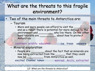L3 ap antarctica human threats | PPTX