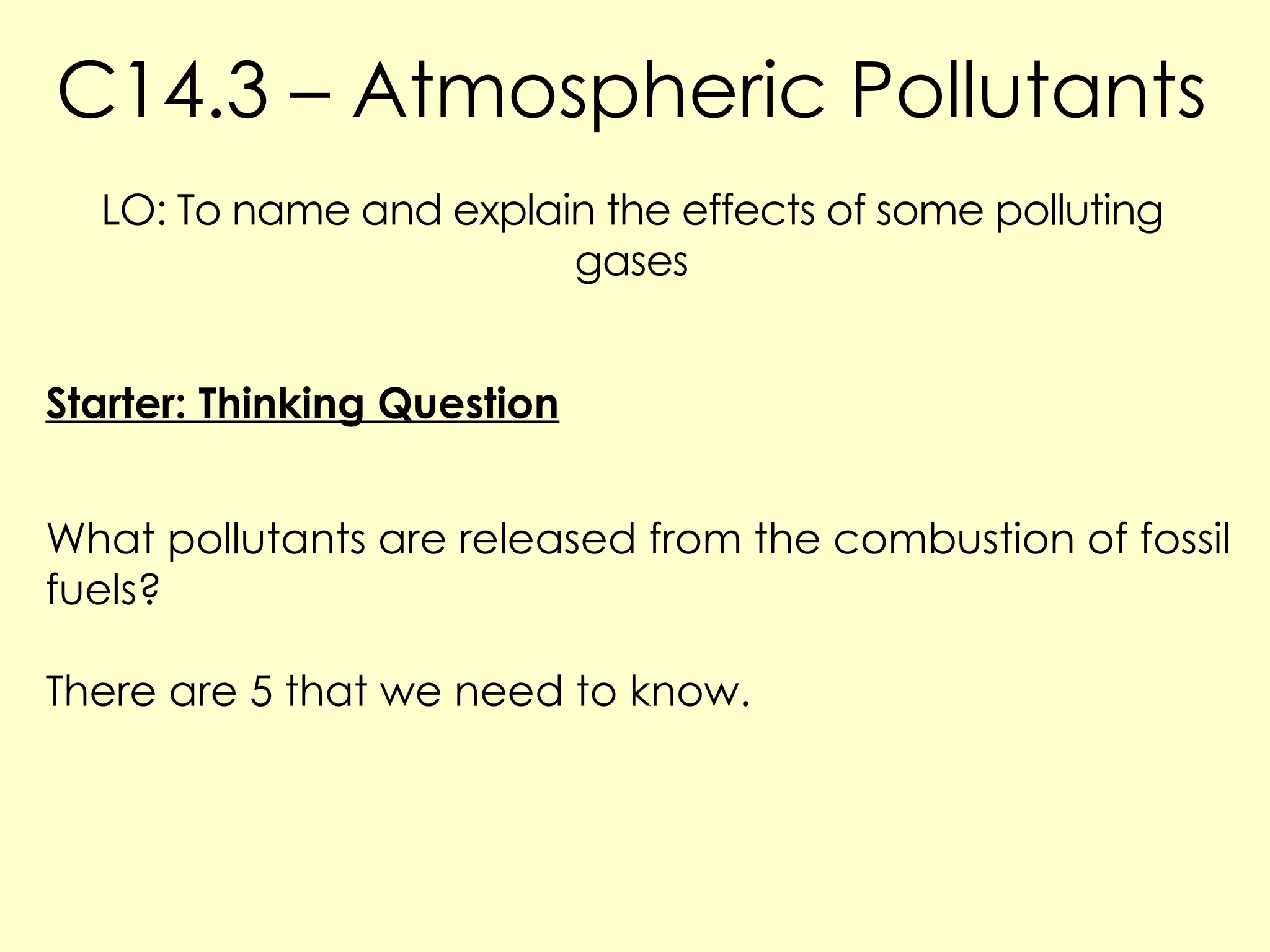 Atmospheric Pollutants and their effects | PPTX