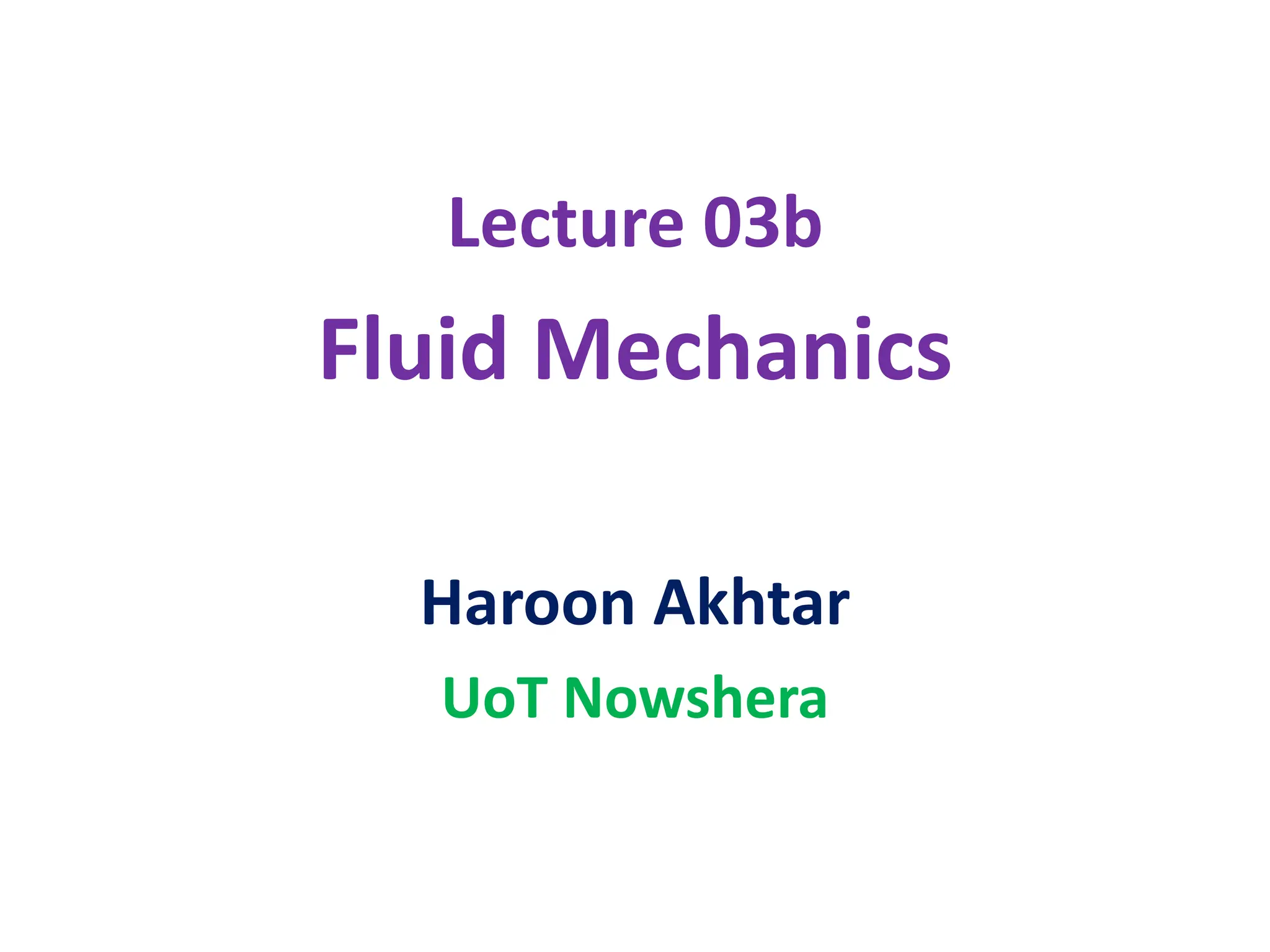 Lecture 4- Fluid Mechanics B-Tech .pptx