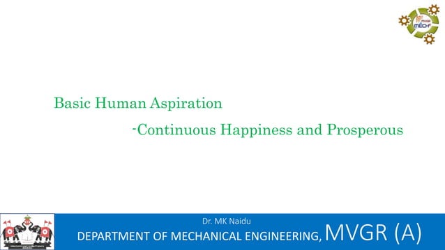 Basic aspiration,Contineous Happiness and Prosperous- Right ...