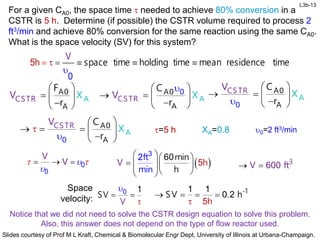 L3b reactor sizing example problems | PPT