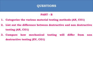 L3 classification of material testing | PPTX