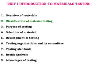 L3 classification of material testing | PPTX