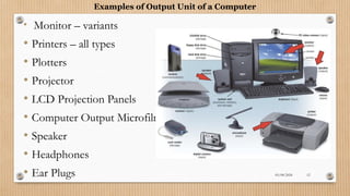 Computer Components, CPU, Memory unit, input unit, output unit | PPTX