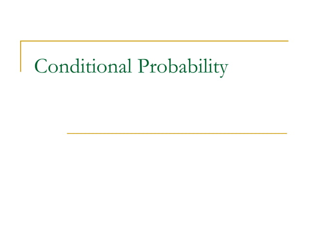 L3 conditional probability | PPTX