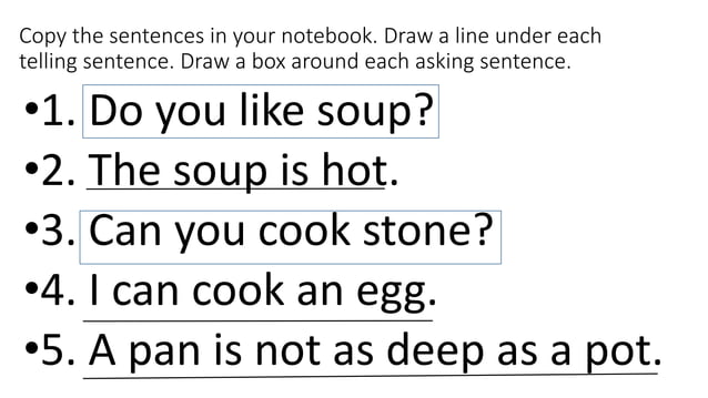 L3D2-Asking Sentences and Telling Sentences.pptx | Food & Drink