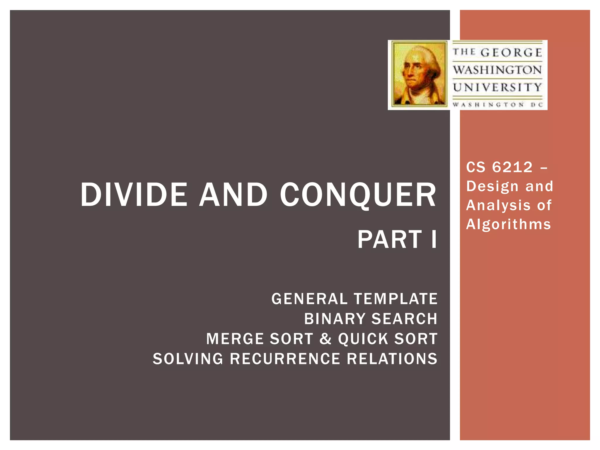 Divide And Conquer Part 1 Pptx Programming Languages Computing