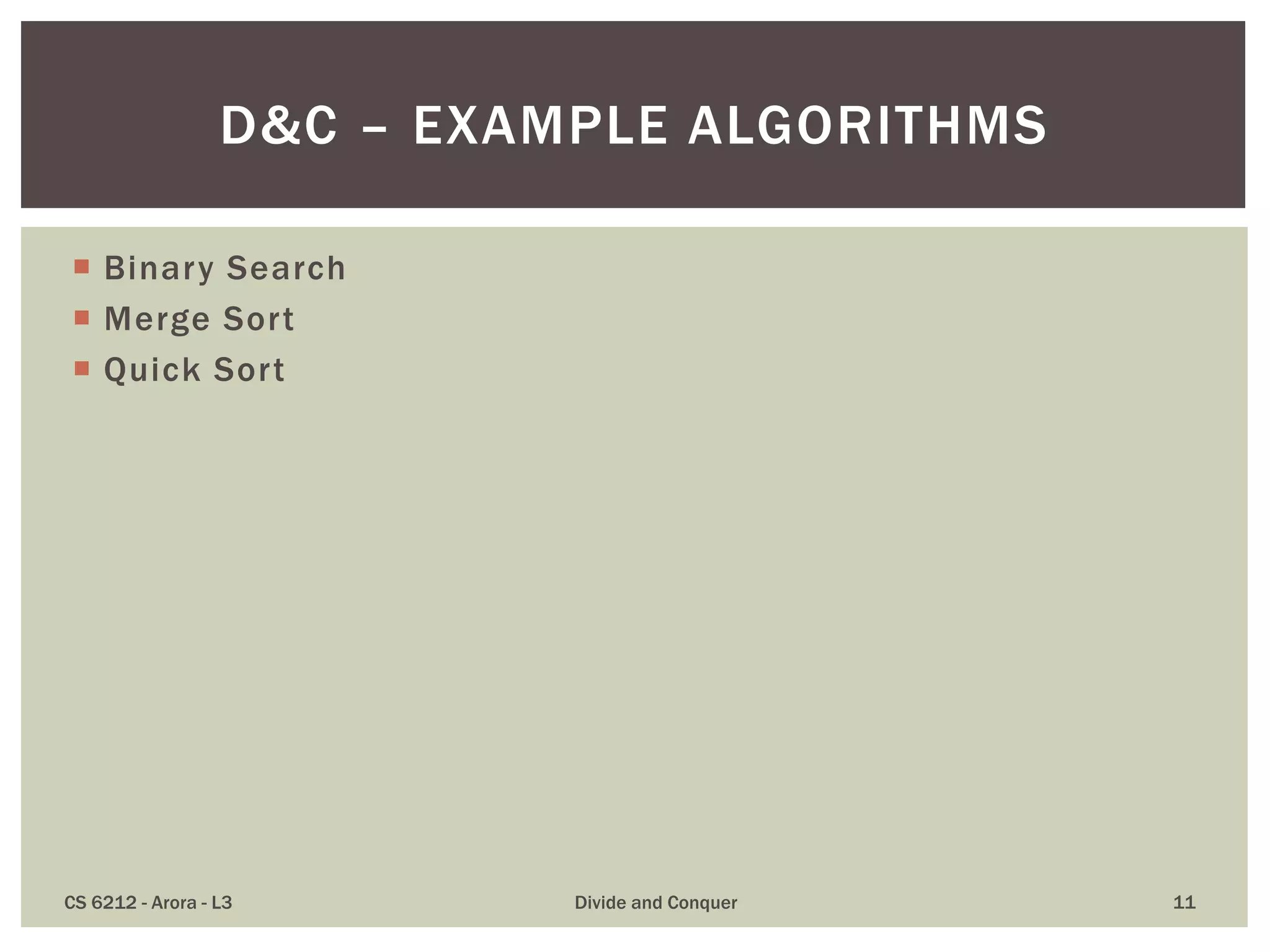 Divide and Conquer - Part 1 | PPTX