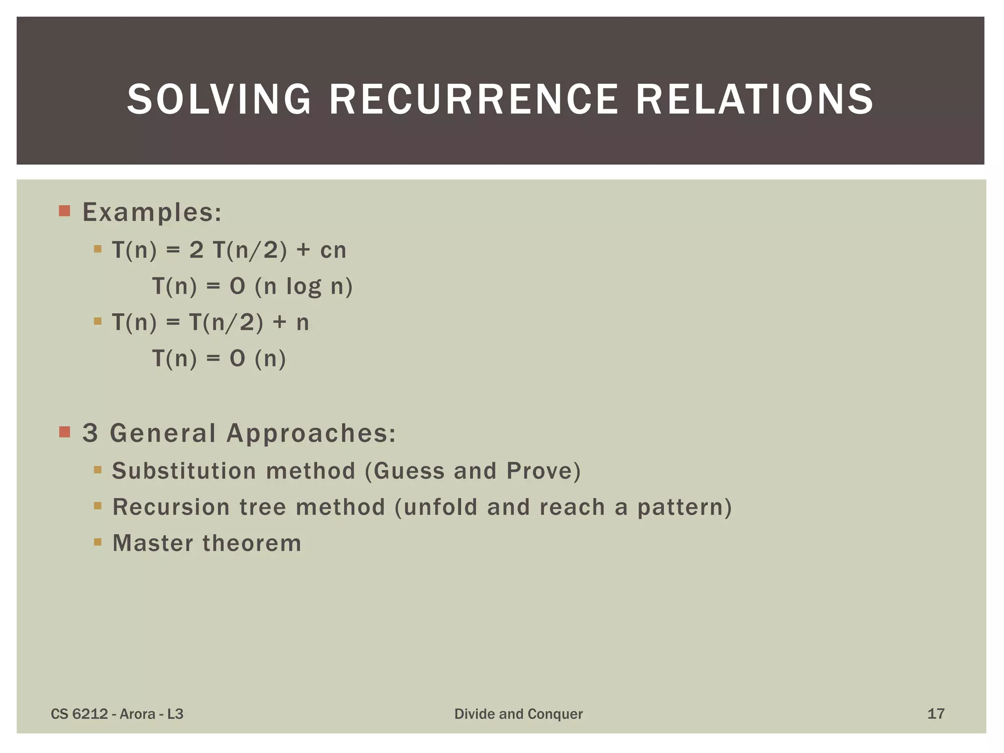Divide and Conquer - Part 1 | PPTX | Programming Languages | Computing