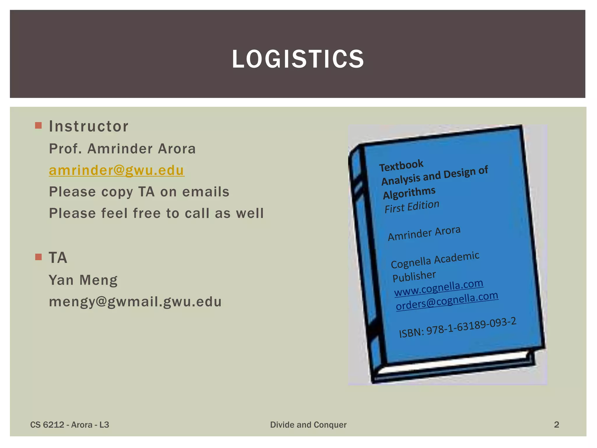 Divide And Conquer Part 1 Pptx Programming Languages Computing