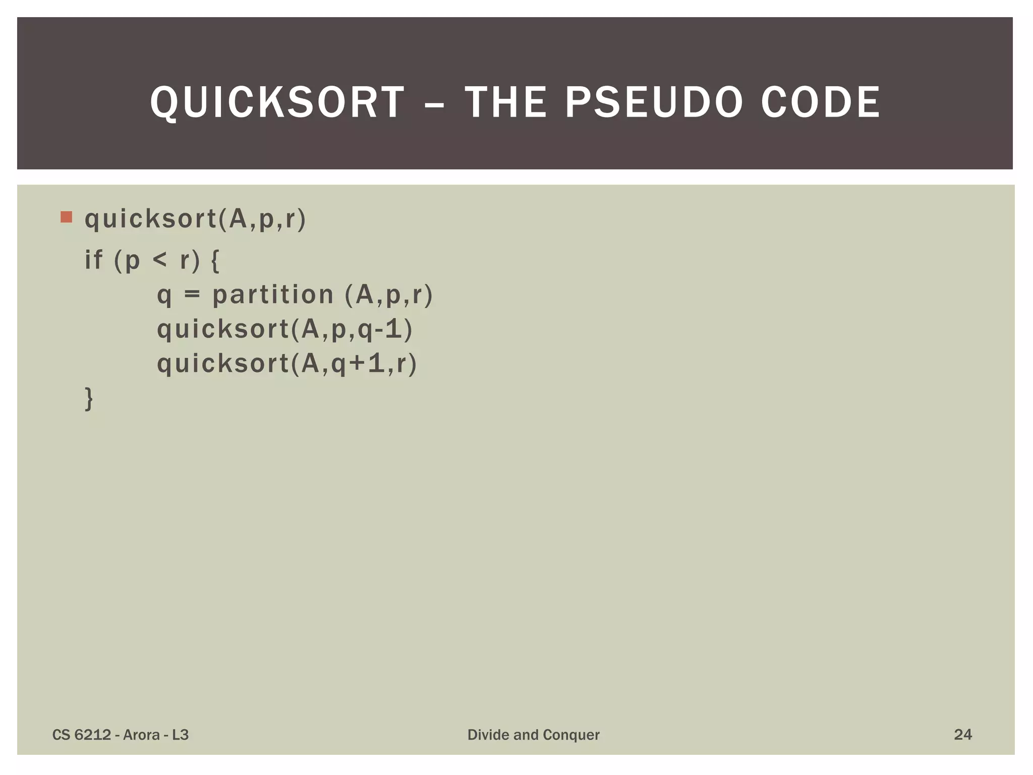 Divide and Conquer - Part 1 | PPTX