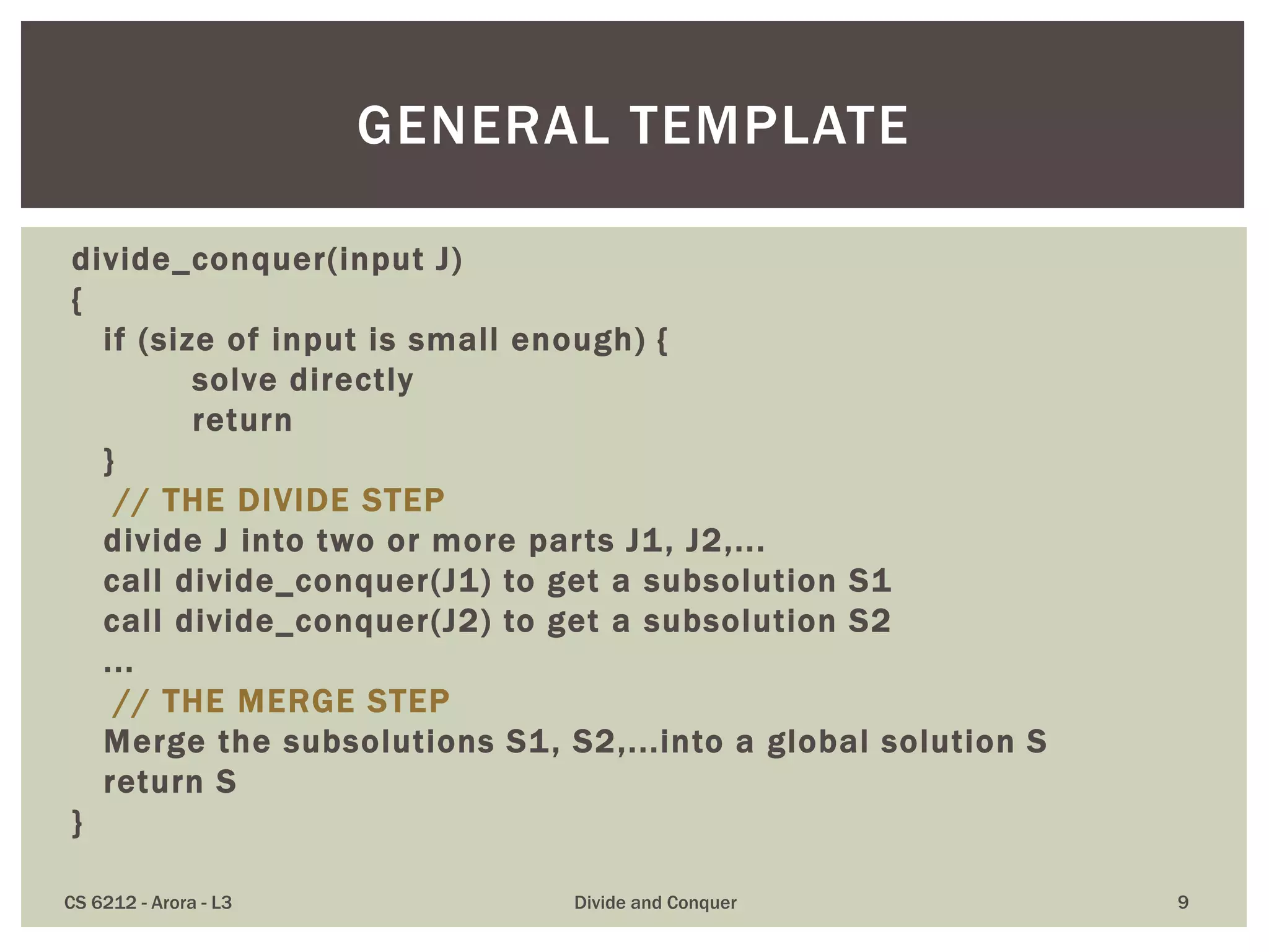 Divide and Conquer - Part 1 | PPTX | Programming Languages | Computing