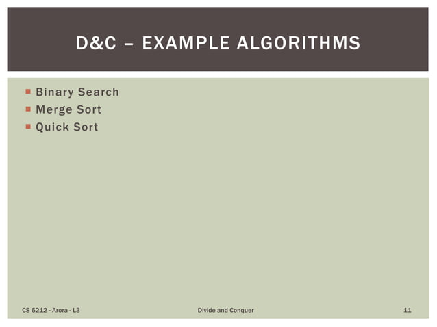 Divide And Conquer Part 1 Pptx Programming Languages Computing