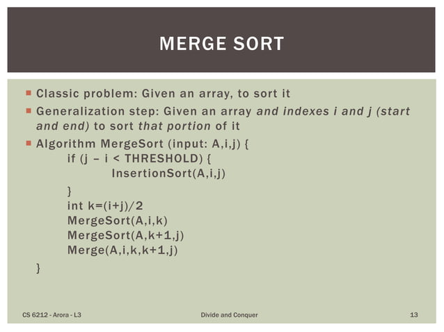 Divide and Conquer - Part 1 | PPTX | Programming Languages | Computing