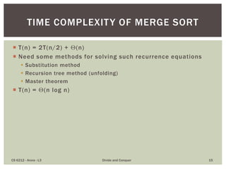 Divide and Conquer - Part 1 | PPTX