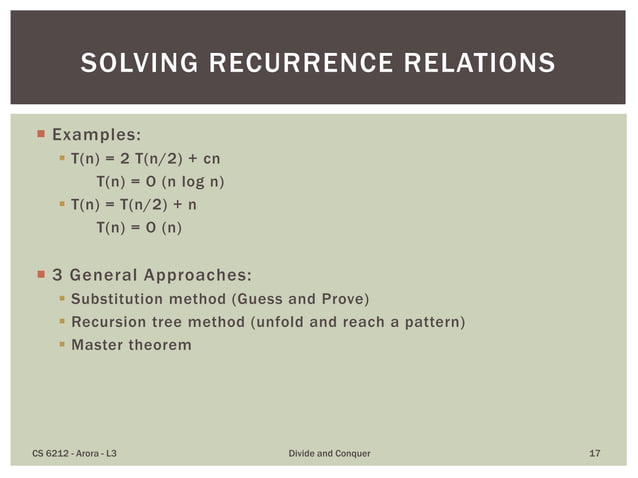 Divide and Conquer - Part 1 | PPTX | Programming Languages | Computing