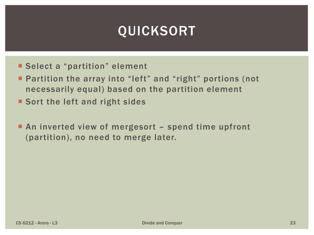 Divide and Conquer - Part 1 | PPTX | Programming Languages | Computing