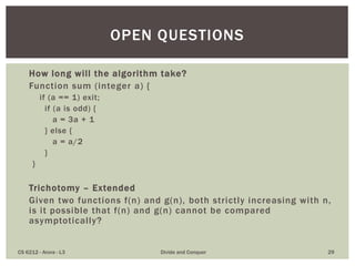 Divide and Conquer - Part 1 | PPTX
