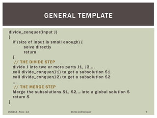Divide and Conquer - Part 1 | PPTX