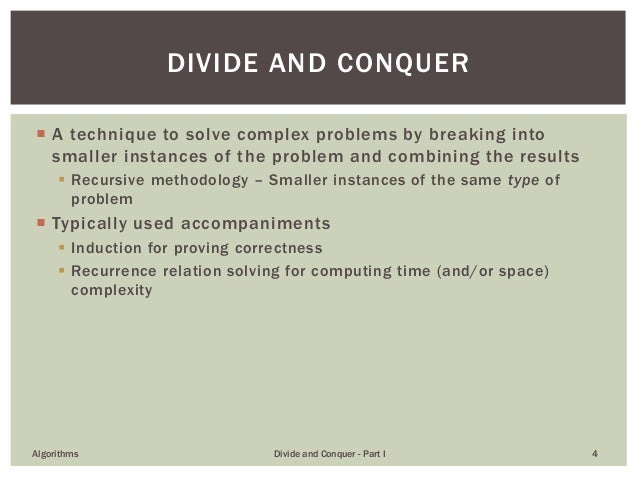 Divide and Conquer - Part 1