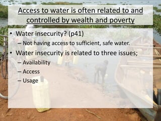 L3 development and water insecurity | PPT
